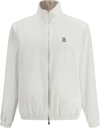 Brunello Cucinelli Homme, Vestes, Blanc, Taille: 2XL Veste R&eacute;versible