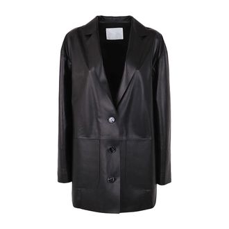 Drome Boxy Leather Blazerjacke - - Jackets - Damen - Schwarzk - XS