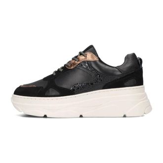 Omoda Schwarze Leder-Sneaker mit niedrigem Schaft - - Shoes - Damen - Schwarzk - 42 EU