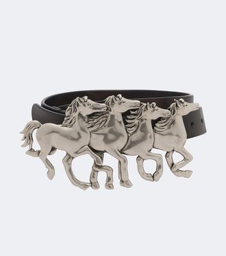 Chlo&eacute; Chlo&eacute; Ceinture Running Horses en cuir