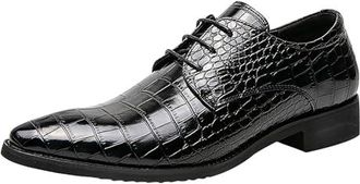 Generic Chaussures habill&eacute;es classiques &agrave; lacets Derbys - Grande taille - Richelieu - Bout pointu - En cuir - Talon bloc - Antid&eacute;rapantes - Chaussures larges 