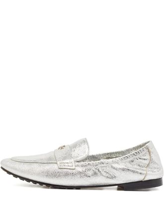 Tory Burch Pre-owned Loafer aus Leder - Metallic