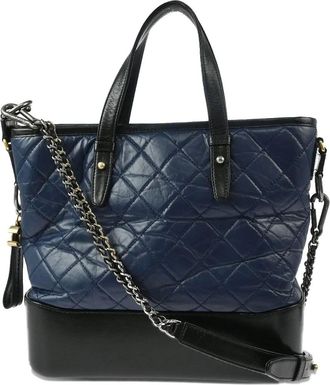Chanel 2017-2018 quilted tote bag - Blau