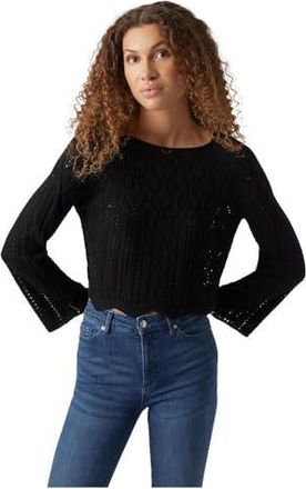 Vero Moda Pull en Maille VMGINGER Pull-Overs Black M Black M