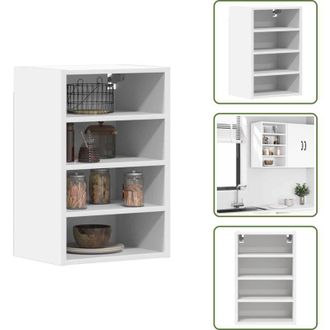 vidaXL The Living Store - vidaXL Armoire suspendue blanc 40x29,5x60 cm bois ding&eacute;nierie