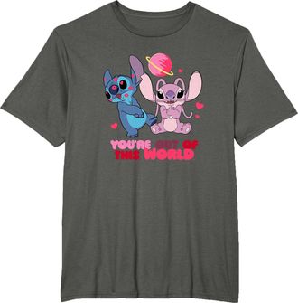 Disney Stitch & Angel Youre Out of This World Valentines T-Shirt
