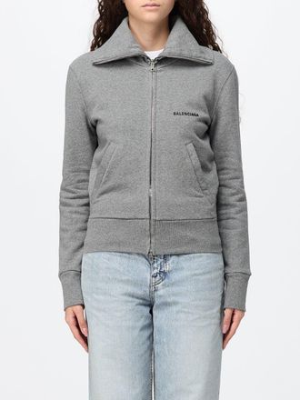 Balenciaga Slim-Fit Sweatjacke aus Baumwolle mit Matrosenkragen und Logo