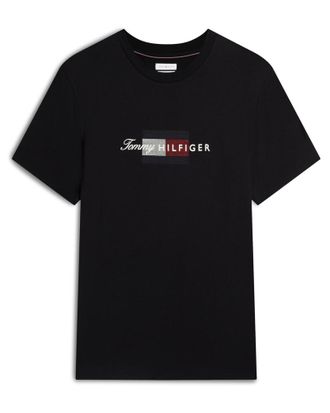 Tommy Hilfiger T-Shirt aus Baumwolle mit Label-Print, Regular Fit in