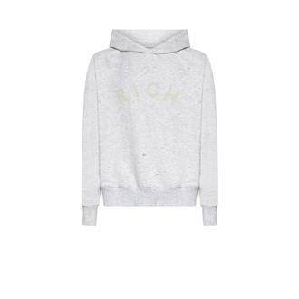 John Richmond Hoodie mit Front-Schriftzug - - Sweatshirts & Hoodies - Herren - Wei&szlig; - M