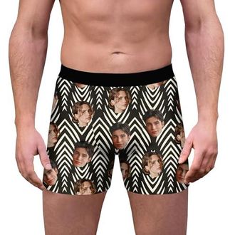 Generic Calecon Personnalise Homme Calecon Homme &Agrave; Imprim&eacute; Photo sous-V&ecirc;tements Au Design Amusantes Calecons, Cadeau de Saint-Valentin pour Mari P&egrave;re Ami