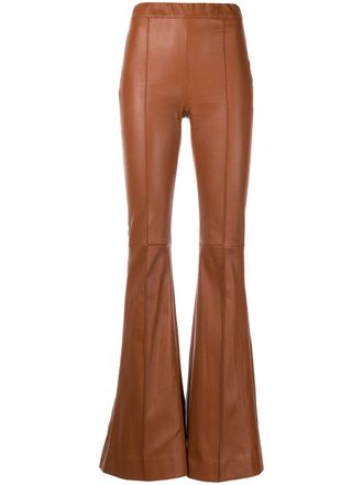 Rosetta Getty pantalon évasé à pinces - Marron