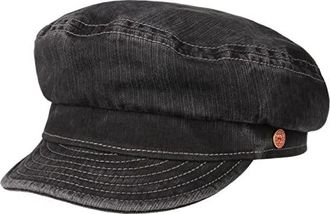 Mayser Casquette Marin Altona Anti UV Femme/Homme - Made in The EU en Coton pour Femme Type Gavroche avec Visiere Ete Printemps-ete - 58 cm Noir