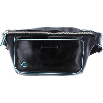 Piquadro Schwarze Leder Umh&auml;ngetasche mit Rei&szlig;verschluss - - Bags - Herren - Schwarzk - ONE SIZE