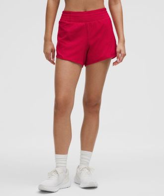 lululemon Hotty Hot Shorts mit hohem Bund und Liner f&uuml;r Frauen - 10 cm - Gr&ouml;&szlig;e 12 in Pink Dragonfruit