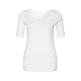 Marc Cain Klassisches Wei&szlig;es Rundhals T-Shirt - - Tops - Damen - Wei&szlig; - XL