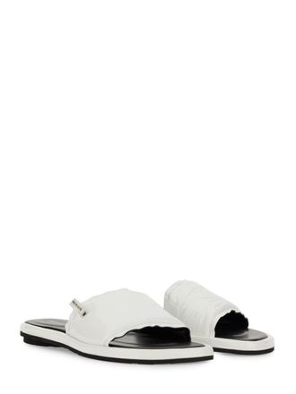 Premiata Lamb Leather Slide Sandal - White
