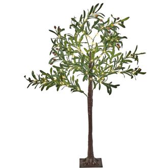 Beliani Outdoor Weihnachtsbaum Gr&uuml;n mit led Lichtern 120 cm f&uuml;r Garten Au&szlig;enbereich Indoor Weihnachtsdekoration