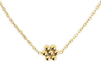 Singularu Tiny Daisy Halskette. Edelstahl mit 18 Kt Vergoldeter Beschichtung. Schmuck für Damen