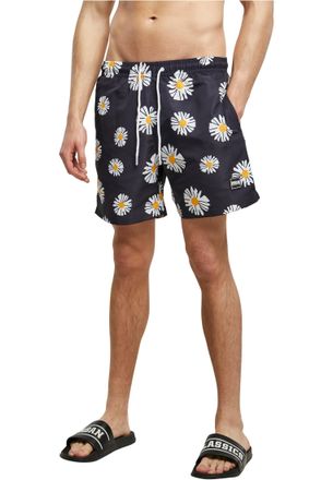 Urban Classics Herren Swim Shorts - Schnelltrocknende Badehose mit Innenslip und Taschen f&uuml;r Strand Pool Urlaub und sportliche Aktivit&auml;ten,Midnightnavydaisy,XXL