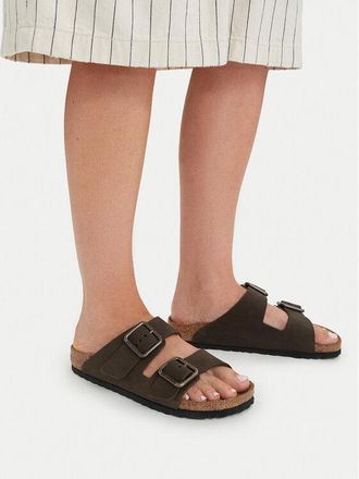 Birkenstock Pantoletten Arizona Wire Buckle 1032764 Dunkelbeige