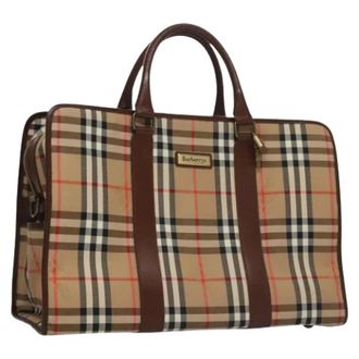 Burberry Sac Boston Pre-owned - Femme - Pre-owned - Beige - Taille: ONE Size