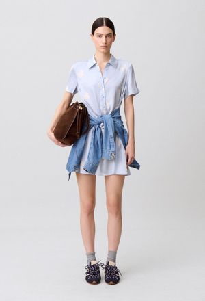 Claudie Pierlot Robe satin fleurs