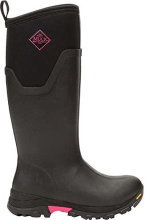 The Original Muck Boot Company Femme Arctic Ice Agat Botte de Pluie, Noir/Rose Vif, 37 EU