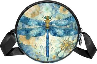 Generic Sac &agrave; bandouli&egrave;re circulaire pour femme, joli petit sac &agrave; bandouli&egrave;re avec fermeture &eacute;clair et bretelles r&eacute;glables style d&eacute;contract&eacute; pour femmes et fi