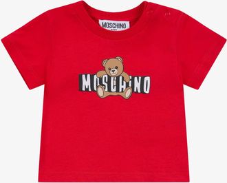 Moschino T-Shirt aus Baumwolljersey Moschino Teddy Bear - Rot