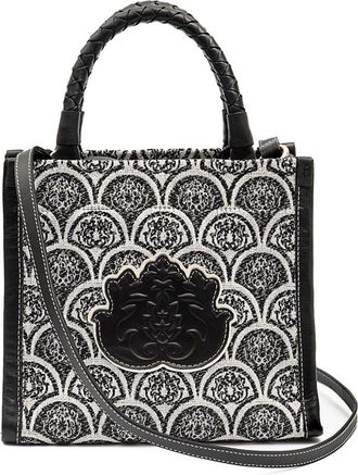 Isla Sirena Schultertasche mit Jacquard-Print - Schwarz