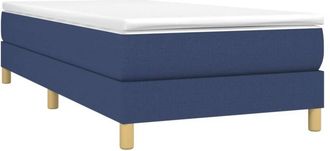 vidaXL Sommier &agrave; ressorts de lit Bleu 100x200 cm Tissu