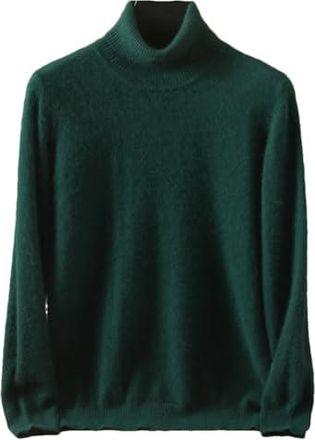 Generic Pull à col roulé pour homme 100 % cachemire de vison Grande taille Pull en tricot ample chaud, Dark Gn8, 3XL