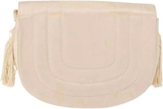 Chanel Sac bandouli&egrave;re en satin pr&eacute;-appr&eacute;ci&eacute; - Femme - Pre-owned - Beige - Taille: ONE Size