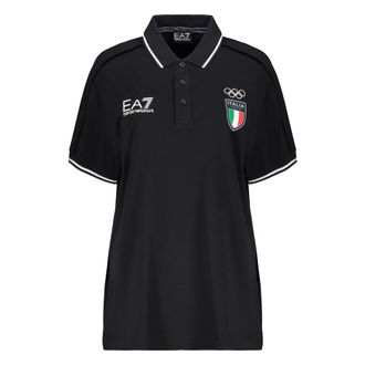Emporio Armani Kurzarm-Polohemd mit Kontrastdetails - - Tops - Herren - Blau - XL