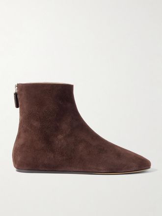 Le Monde Beryl Luna Ankle Boots Aus Veloursleder - Braun