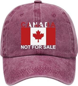 Generic Casquette de baseball lavée 2026 pour homme et femme, noir, le Canada nest pas SA LE, bordeaux, Taille unique