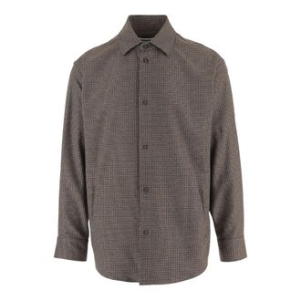 Darkpark Darkpark, Homme, Chemises, Brun, Taille: M Chemise Stretch Viscose-Blend &agrave; Carreaux
