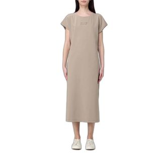 Emporio Armani Logo Series Stretch-Jersey-Kleid - - Dresses - Damen - Beige - XS
