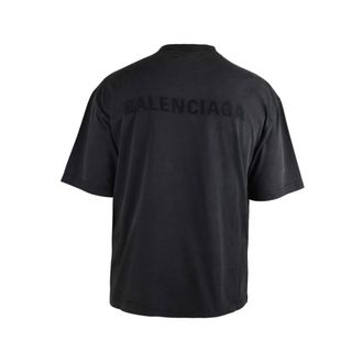 Balenciaga Logo T-Shirt - - Tops - Herren - Schwarzk - S