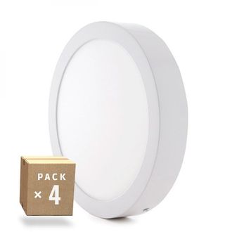 GreenIce Paket 4 Deckenleuchten LED 12W 930Lm 4200ºK Oberflächenmontage 30.000H [GR-MZMD01-12W-W-PK4-AP] | Greenice