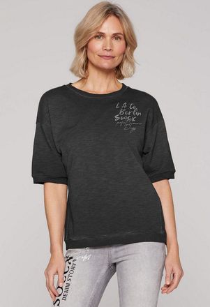 soccx Sweater mit nach vorn gedrehten Seitenn&auml;hten