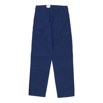 Carhartt Work in Progress Homme, Pantalons, Bleu, Taille: W34 L32 Pantalon cargo avec bouton et fermeture éclair