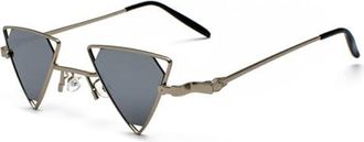 Generic Lunettes de soleil Triangle personnalit&eacute; femme f&ecirc;te lunettes de soleil dr&ocirc;les(Gray)