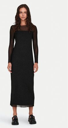 Jacqueline de Yong Kleid für den Alltag Elsa 15335584 Schwarz Regular Fit