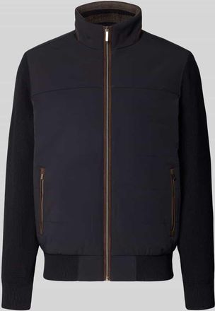 Bugatti Strickjacke mit Rei&szlig;verschlusstaschen