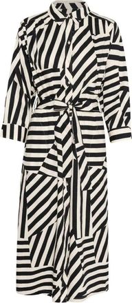 Part Two Femme, Robes, Multicolore, Taille: 38 FR Robe chemise à rayures déstructurée