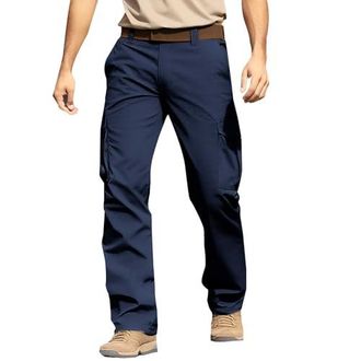 Generic Pantalon cargo pour homme - Couleur unie - Pantalon cargo de travail - Pantalon de randonnée pour homme - Confortable - Portable - Décontracté - Pour 
