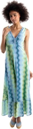 PHO Firenze Femme, Robes, Multicolore, Taille: 42 FR Longue Robe Sans Manches