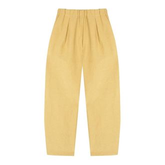 Cortana Honig- Leinen- und Seidenhose - - Trousers - Damen - Gelb - L