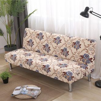 Generic Sofabezug Ohne Armlehnen Futon Abdeckung Stretch-Schonbezug F&uuml;r Klappsofa Moderner Druck Sofabett&uuml;berzug Waschbarer Schutz F&uuml;r 2-/3-Sitzer Futonbezug 